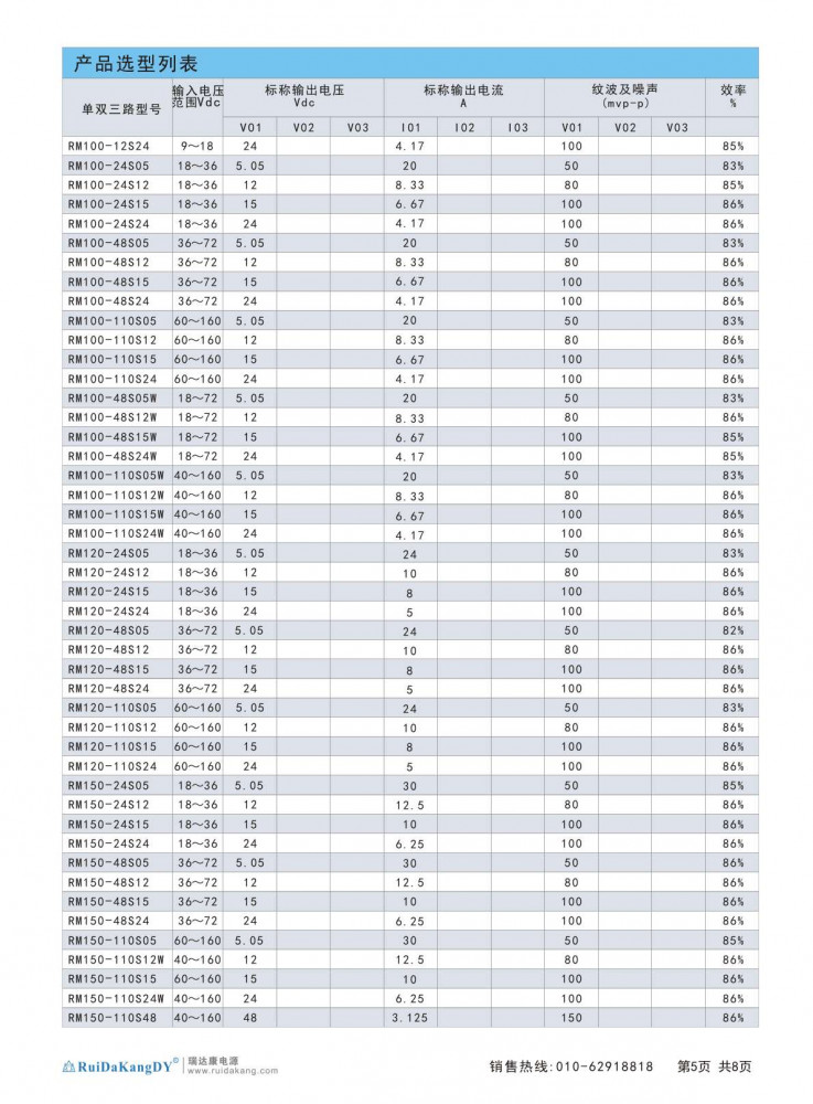 RM150-110S12W datasheet page 5