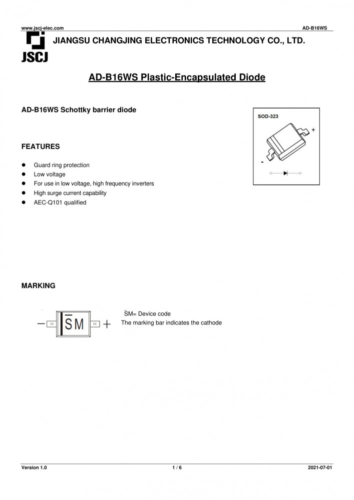 AD-B16WS datasheet page 1