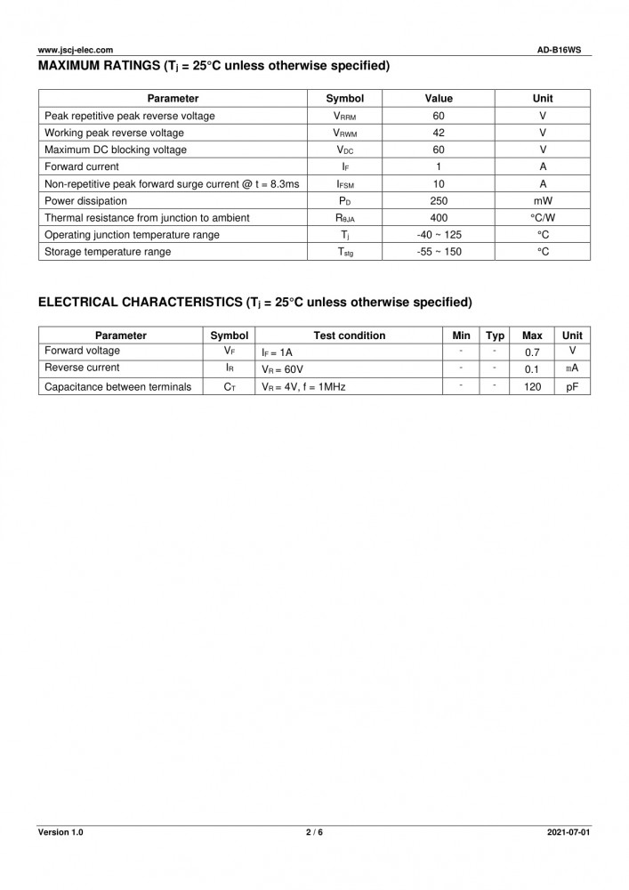 AD-B16WS datasheet page 2