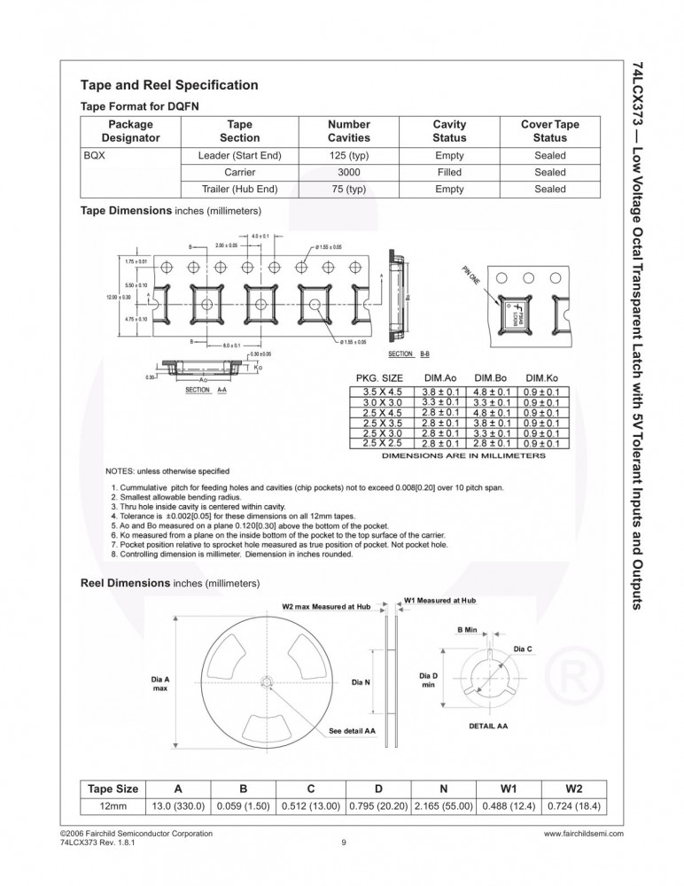 74LCX373 datasheet page 10