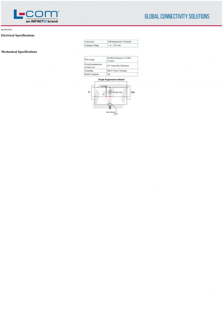 L-com AL-D0VW-2 technical document page
