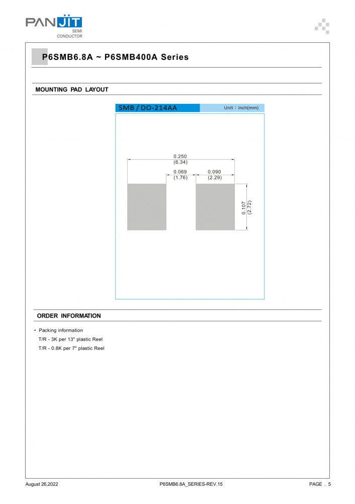 PANJIT P6SMB series datasheet page 4
