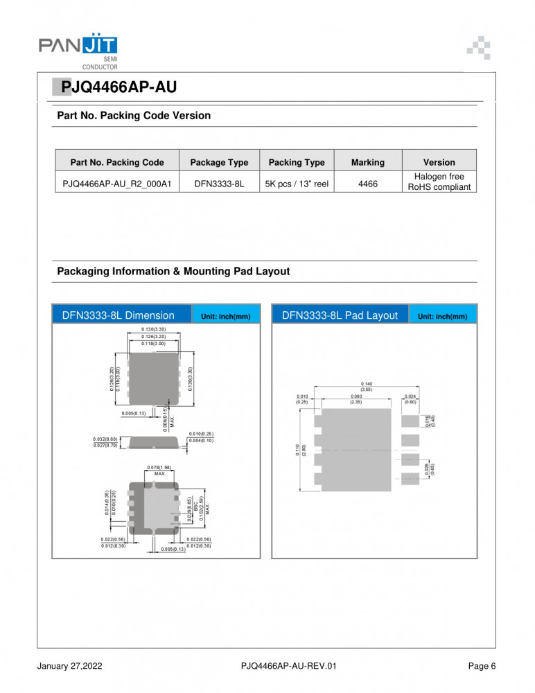 PJQ4466AP-AU datasheet page 6