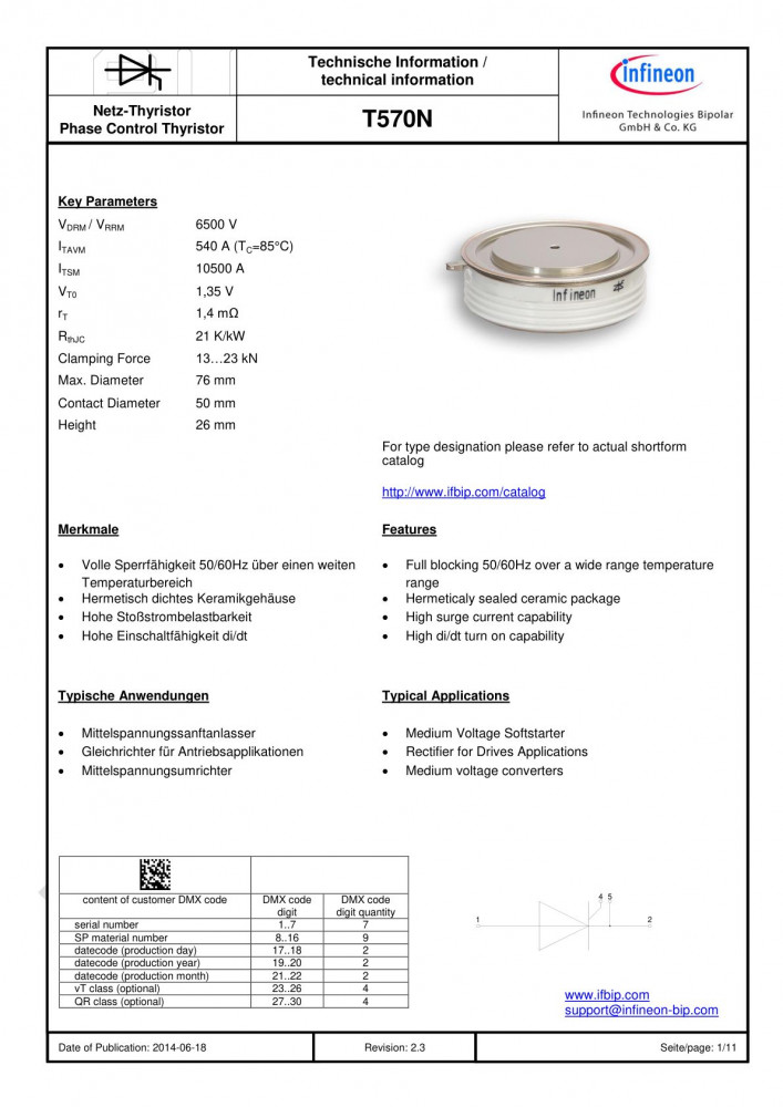 T570N65TOF technical document page 1