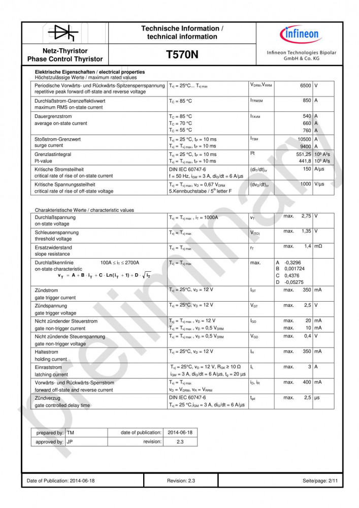 T570N65TOF technical document page 2