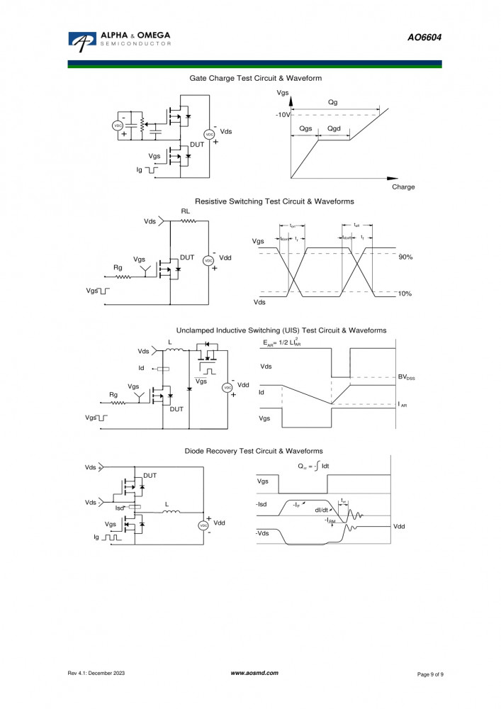 AO6604 datasheet page 9