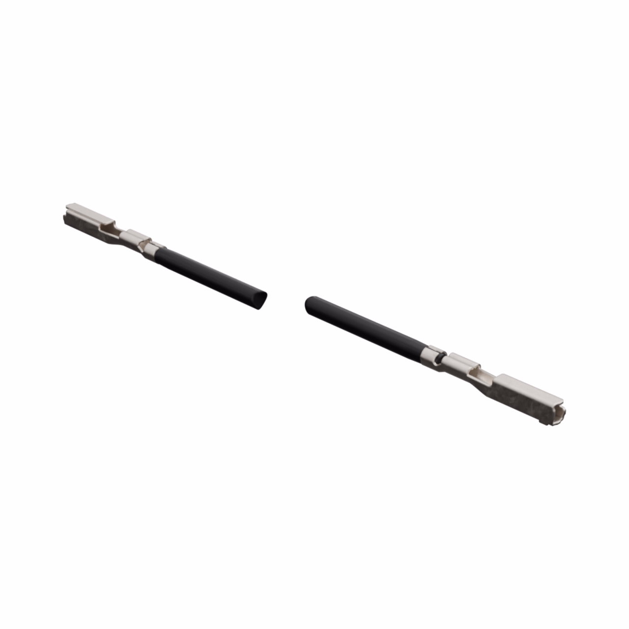 Pre-Crimped Lead MX64 Female-to-MX64 Female, Tin (Sn) Plating, 450.00mm Length, 18 AWG, Black for sale