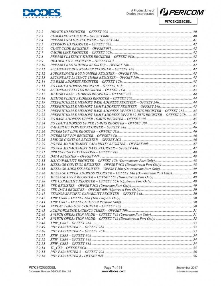 PI7C9X2G303EL datasheet page 6