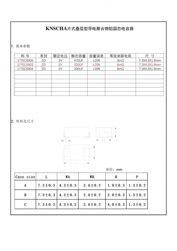 KNSCHA 177EC0003 technical document page 1
