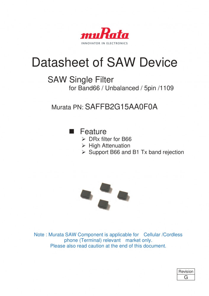 SAFFB2G15AA0F0AR1X datasheet page 1