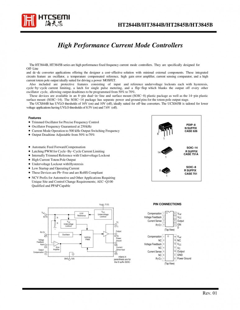 HT3845BRZ technical document page 1