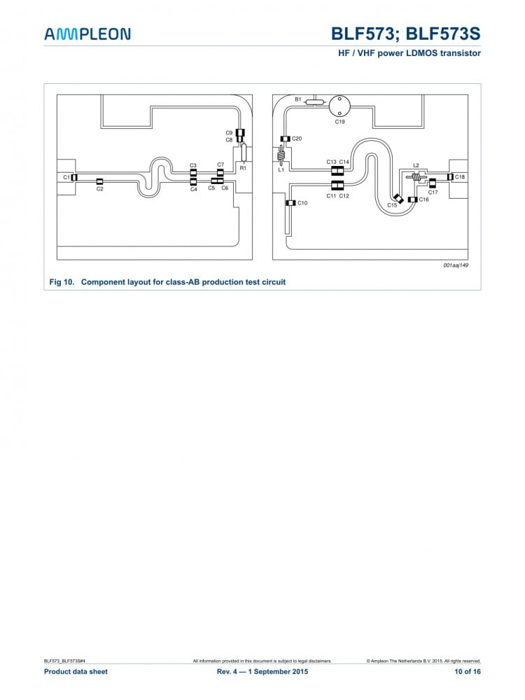 BLF573S datasheet page 10