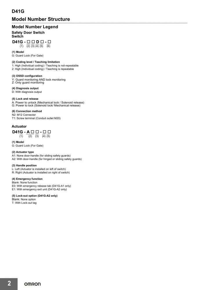 D41G datasheet page 2