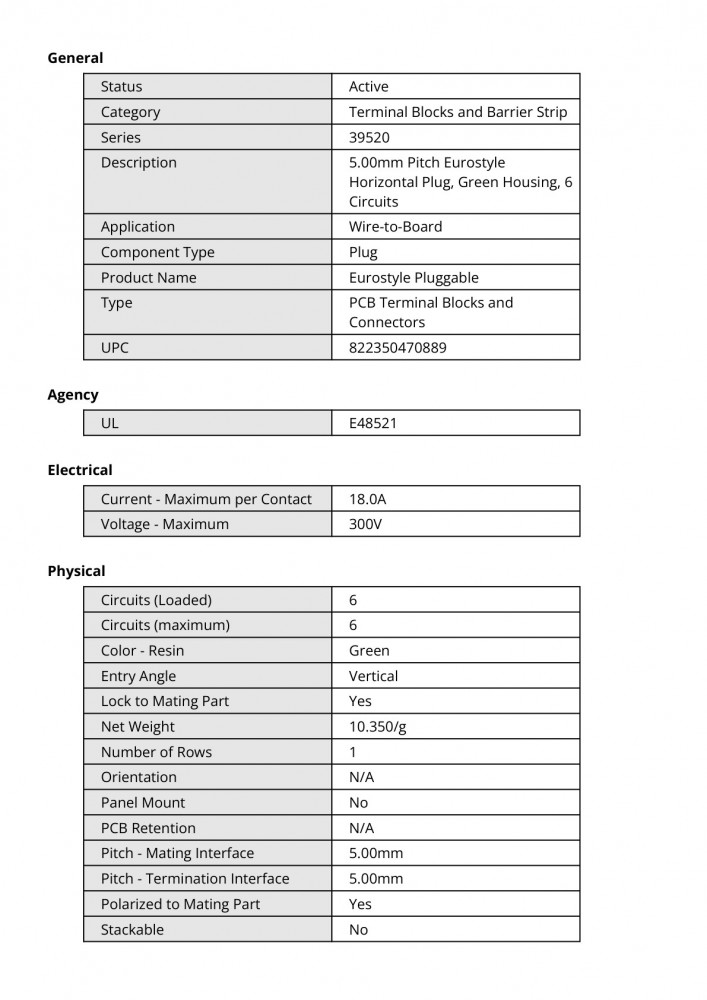 MOLEX 395205006 technical document image 2