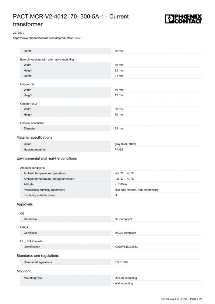 Phoenix Contact 2277679 technical document page 3