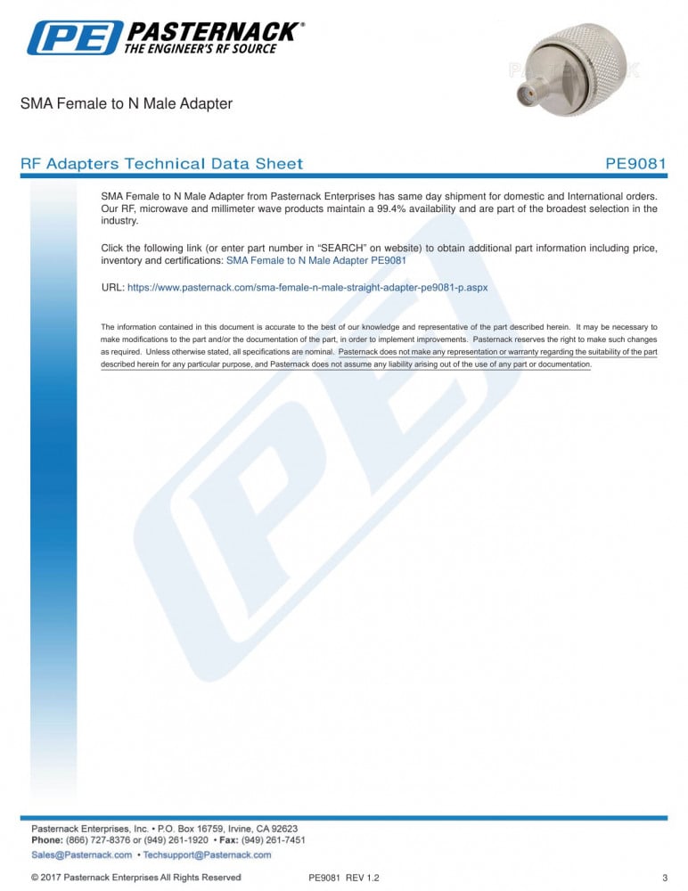 PE9081 technical document page 3