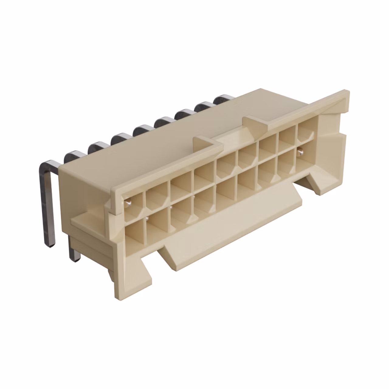 Mini-Fit BMI First Mate / Last Break Header, 4.20mm Pitch, Dual Row, Right-Angle, 24 Circuits, Nylon 6/6 UL 94V-0, Matte Tin (Sn) Plating