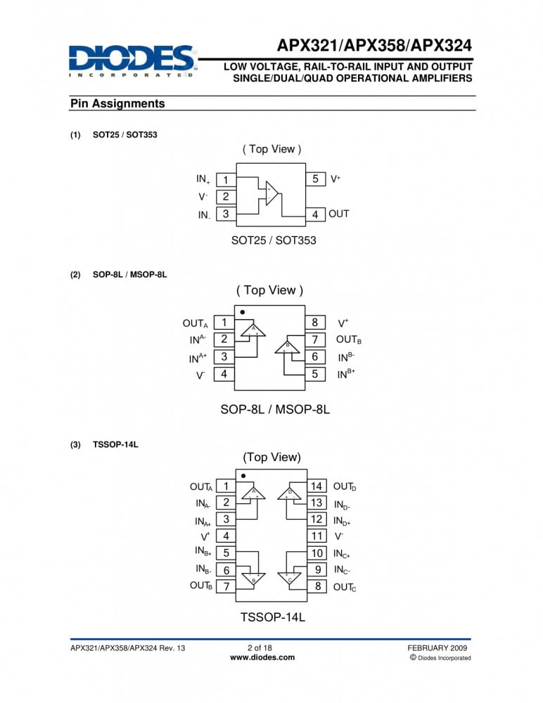 APX358SG-13 datasheet page 2