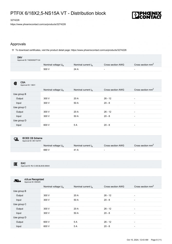 Phoenix Contact 3274226 technical document page 8