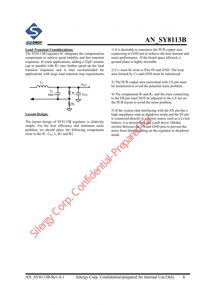 SY8113BADC datasheet page 8