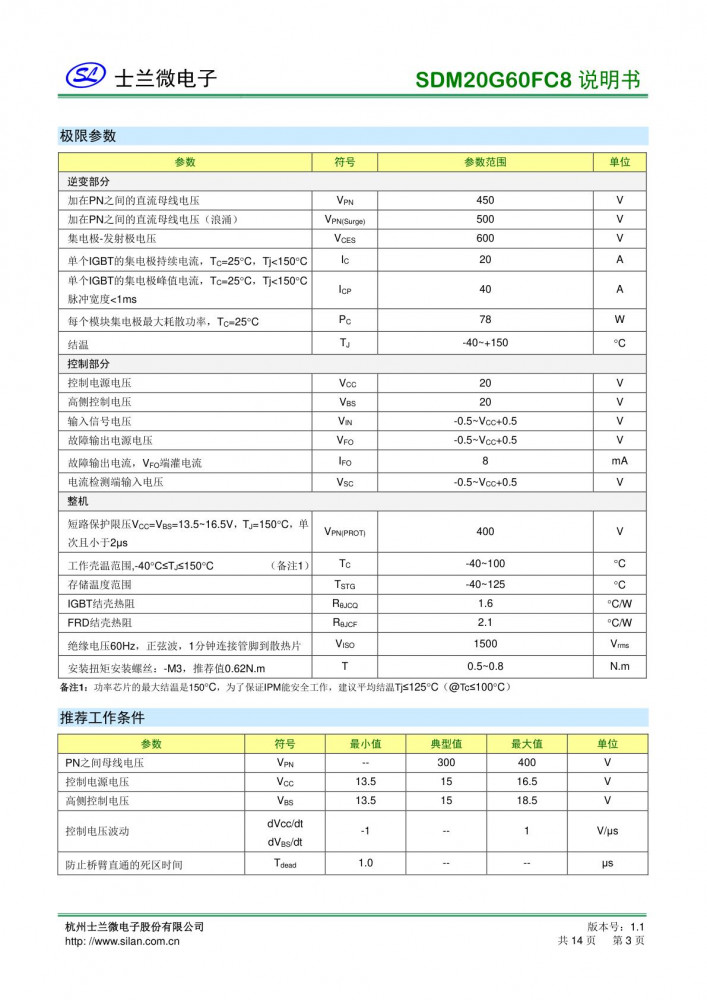 SDM20G60FC8 datasheet page 3