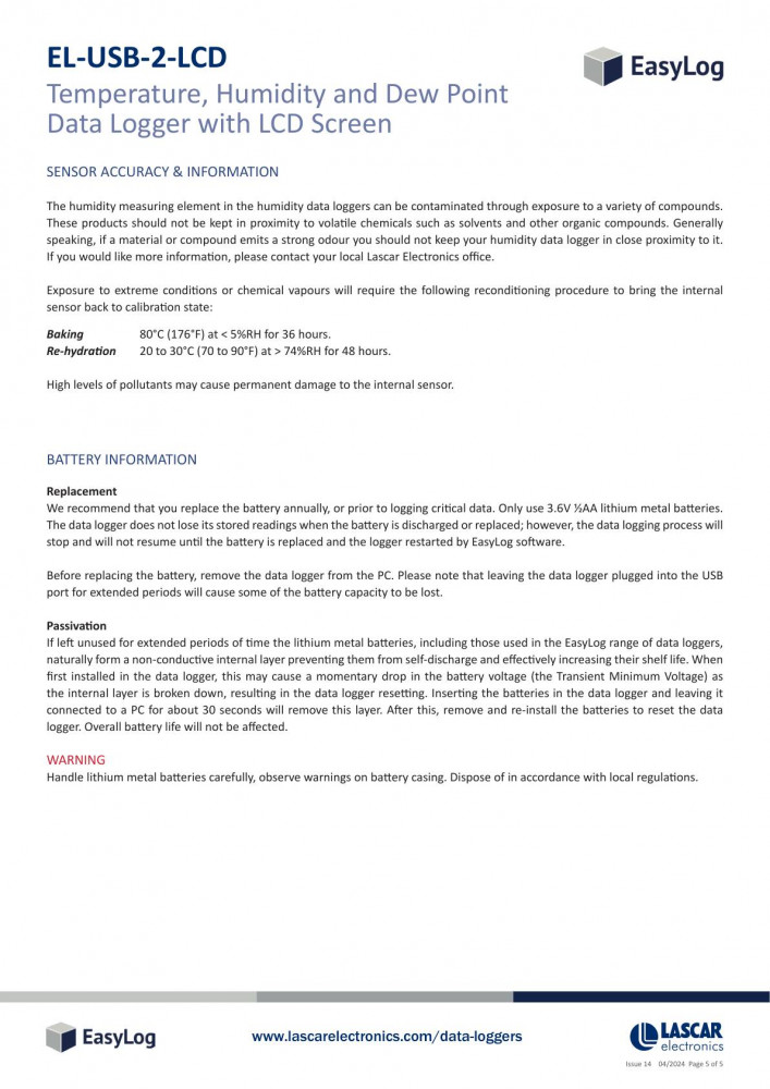 EL-USB-2-LCD technical document page 5