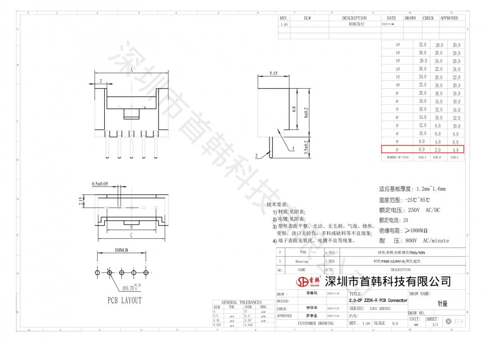 2.0-2P ZZDK-R technical drawing page 1