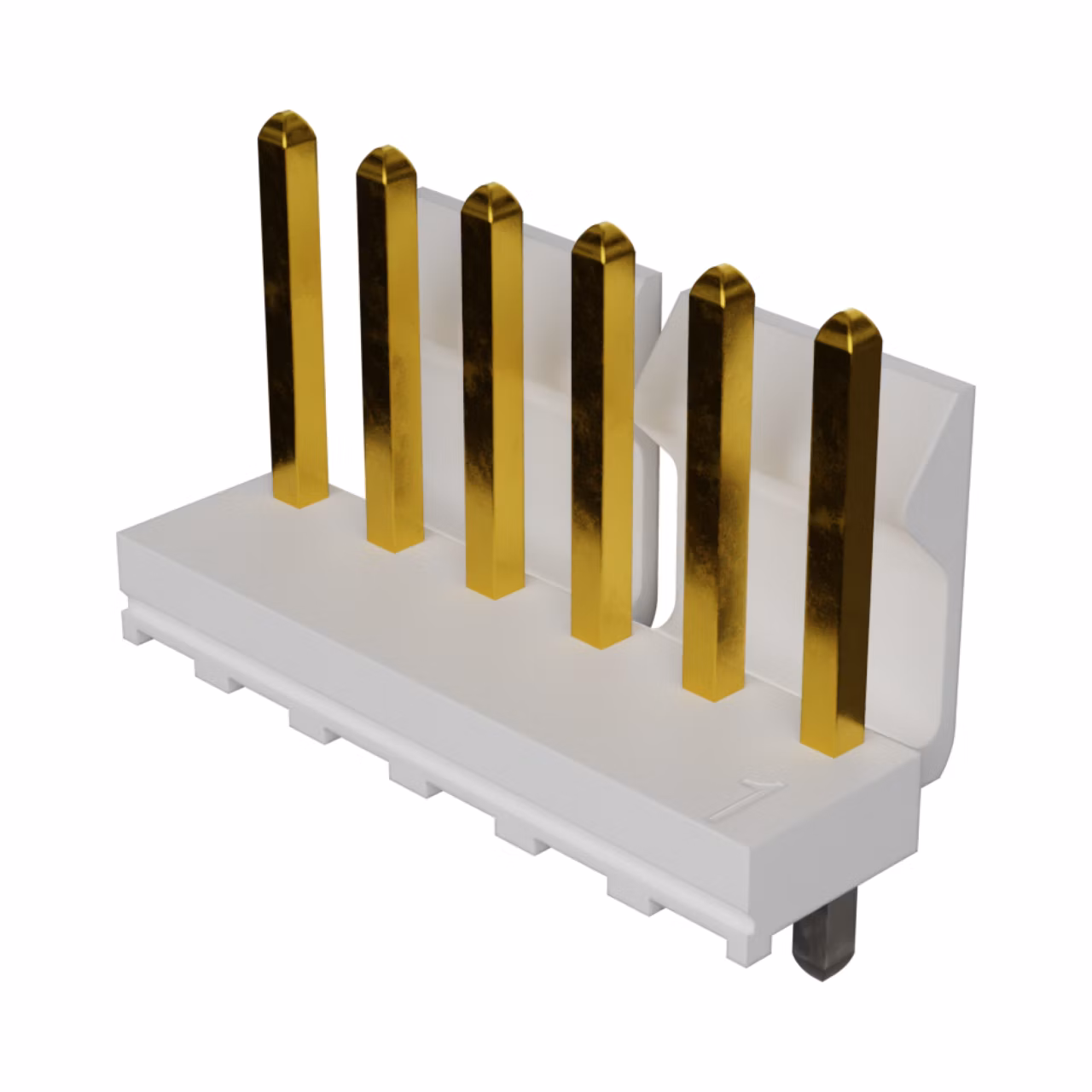 KK 396 Header, Vertical, Friction Lock, 6 Circuits, 0.76µm Gold (Au) Selective Plating for sale