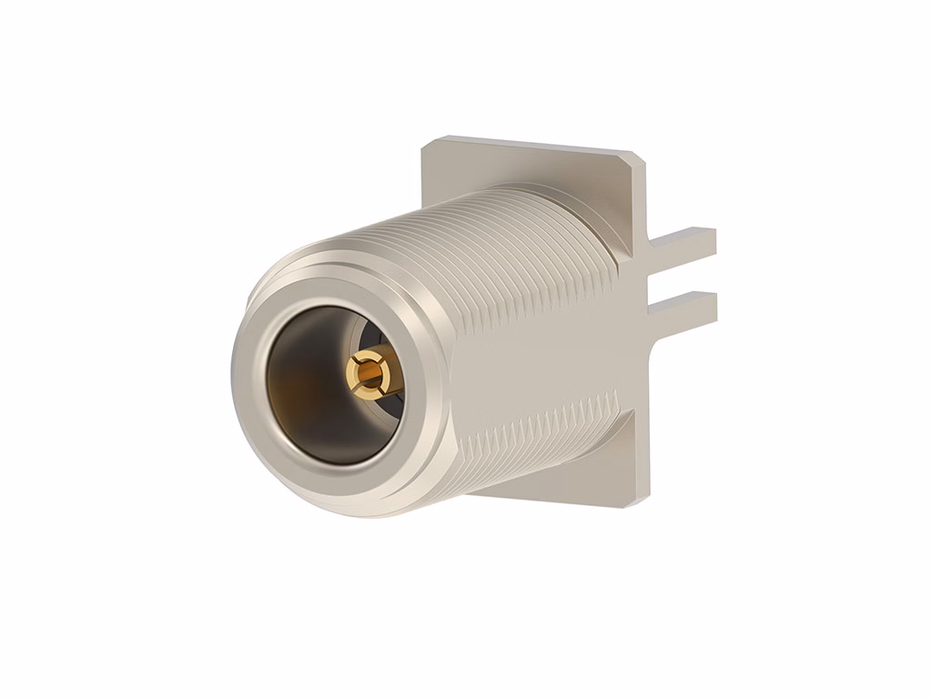 N Plug, Straight, Crimp, LMR-400 Cable, Brass Body, Nickel (Ni) Plated, Tray, 50 Ohms
