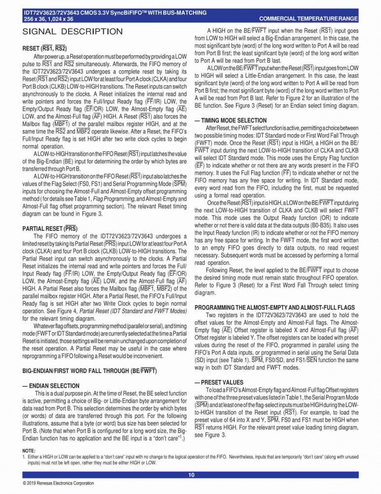 72V3623L10PFG datasheet page 10
