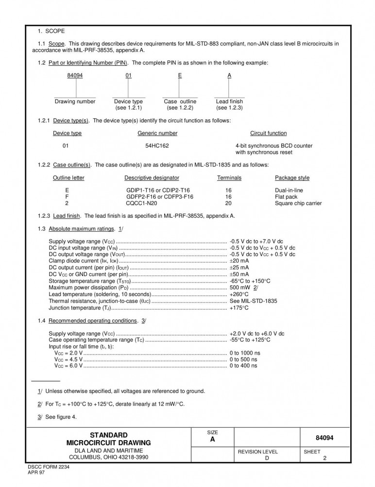 54HC162BEA technical document page 3