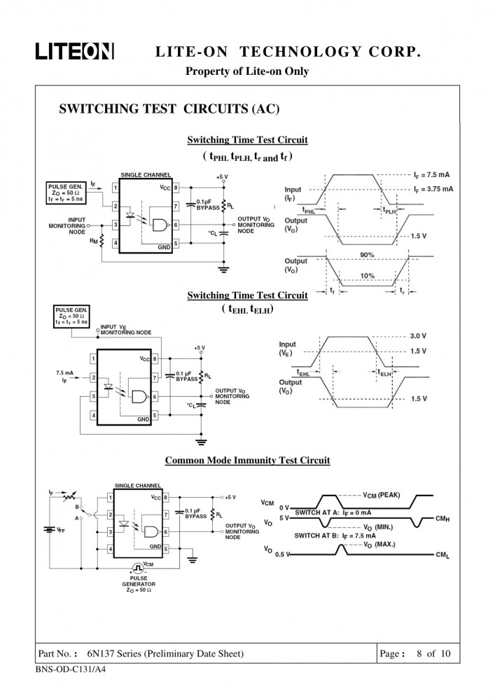 6N137 series datasheet page 8