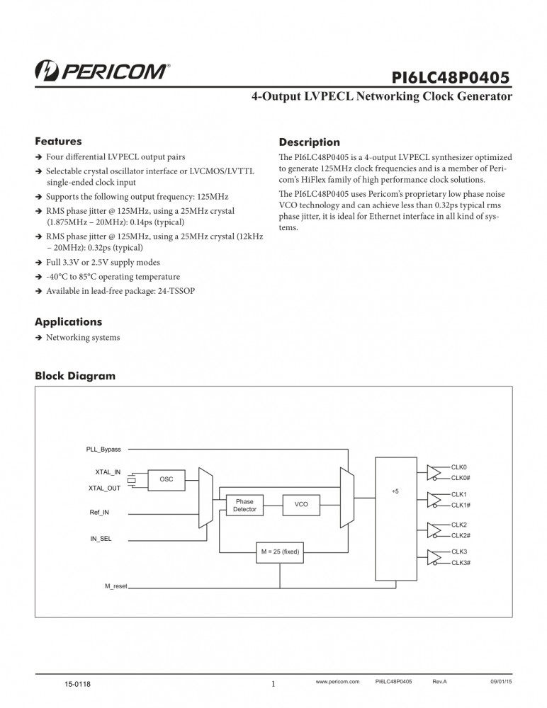 PI6LC48P0405LIE datasheet page 1
