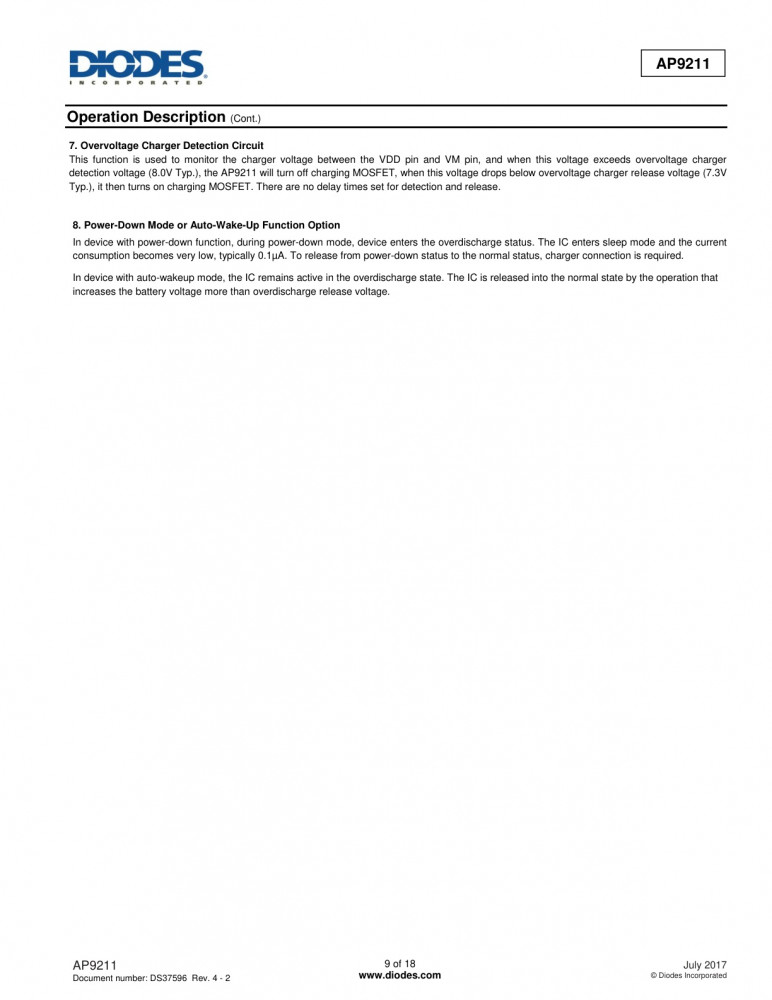 AP9211 technical document page 9