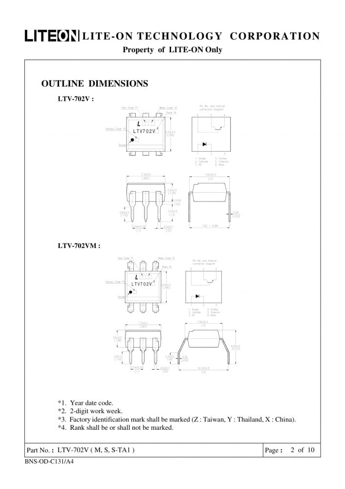 LTV-702V datasheet page 2