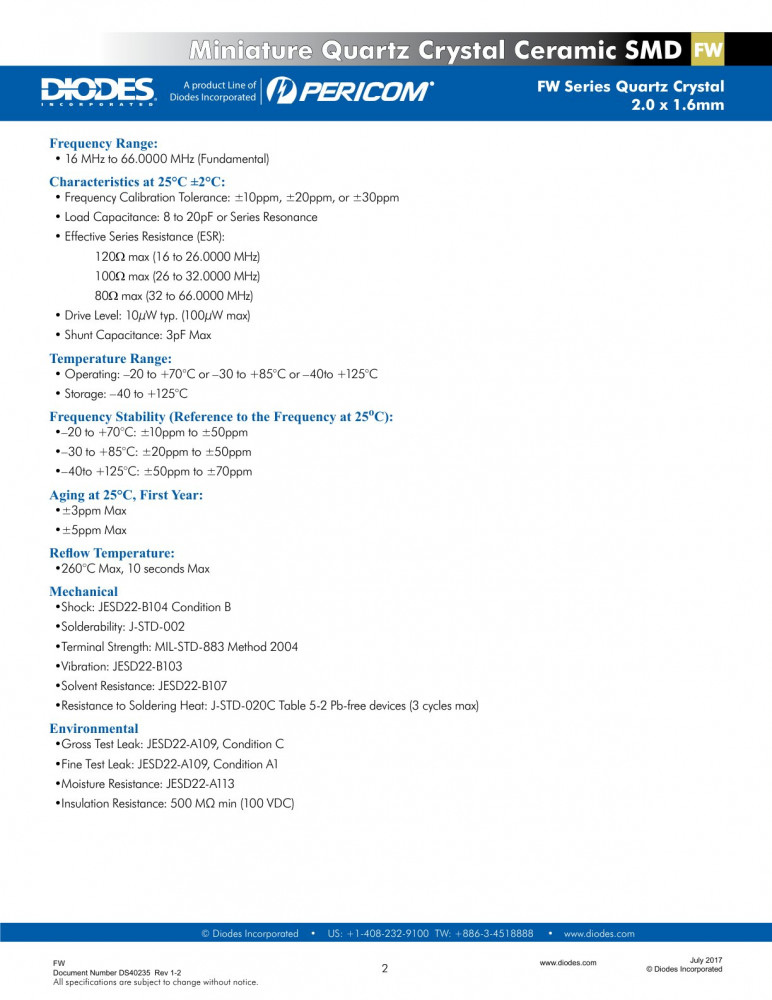 FW3740001Z technical document page 2