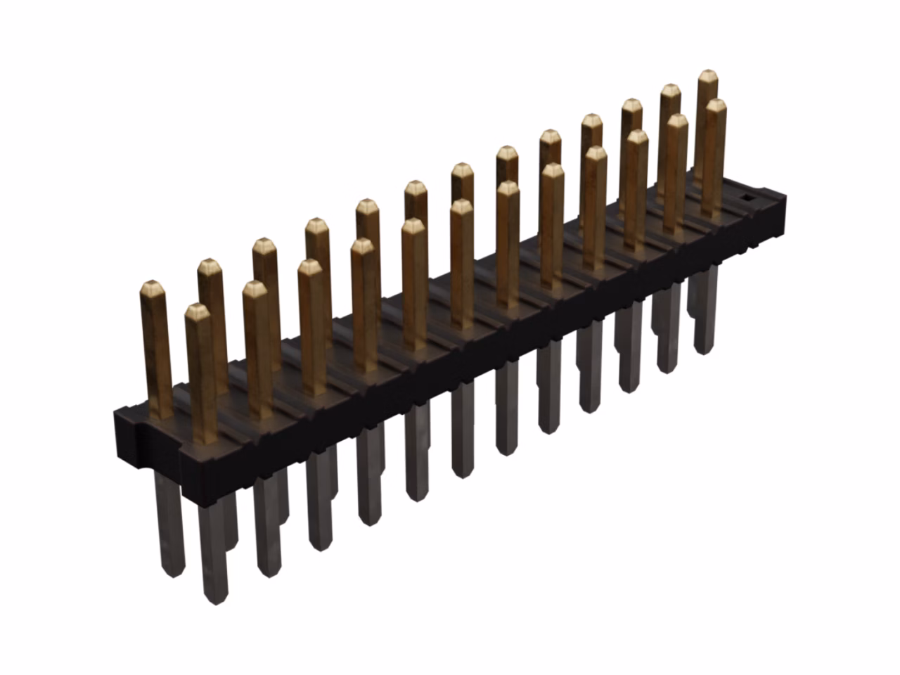 2.00mm Pitch Milli-Grid Header, Vertical, Through Hole, 26 Circuits (void at circuit 26), 0.38µm Gold (Au) Plating, Mating Pin Length 4.06mm, Tail Length 4.00mm, Tray, Lead-Free for sale