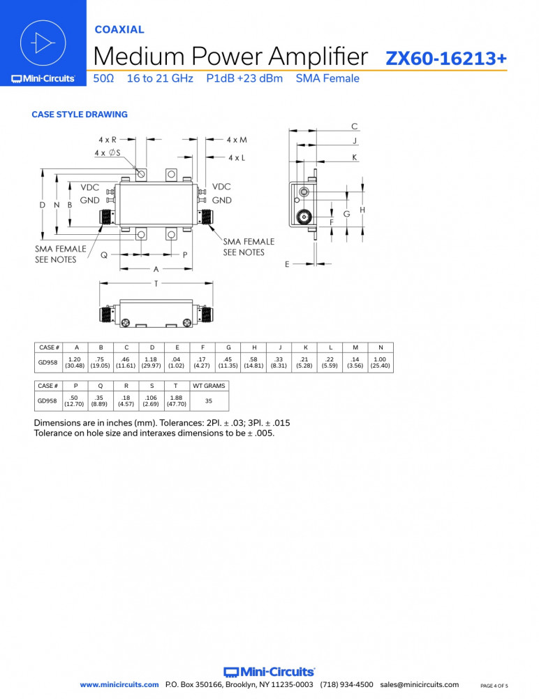 ZX60-16213+ technical document, page 4