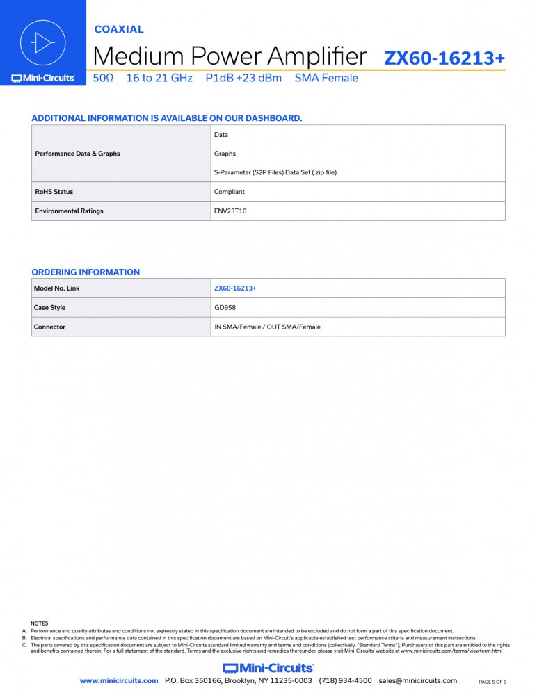 ZX60-16213+ technical document, page 5