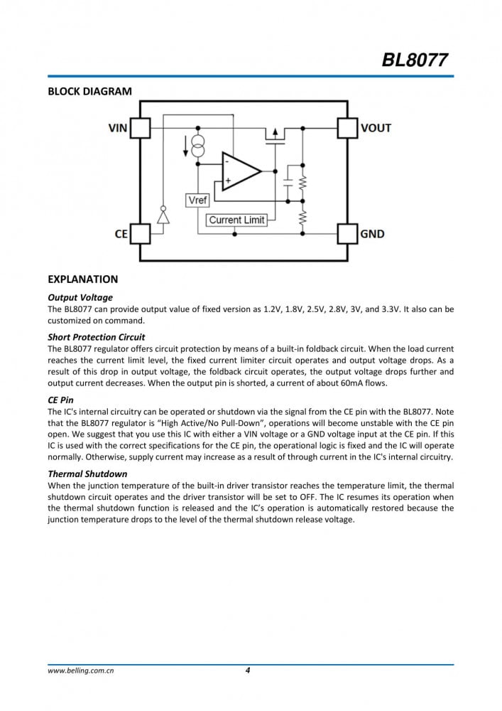 BL8077 datasheet page 4