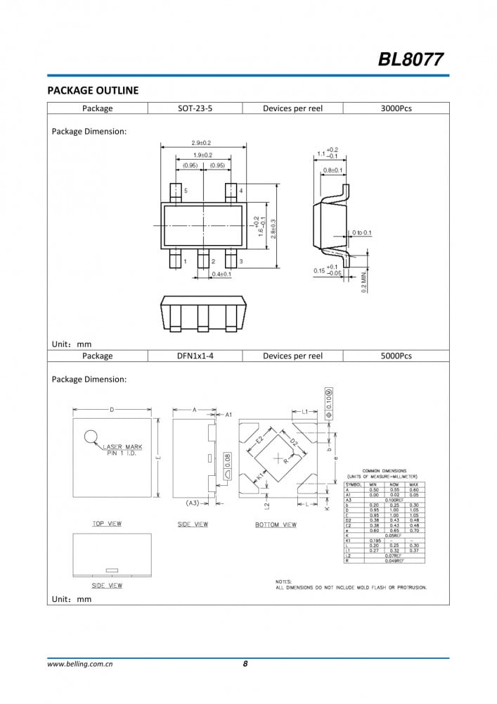 BL8077 datasheet page 8