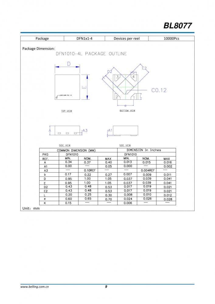 BL8077 datasheet page 9