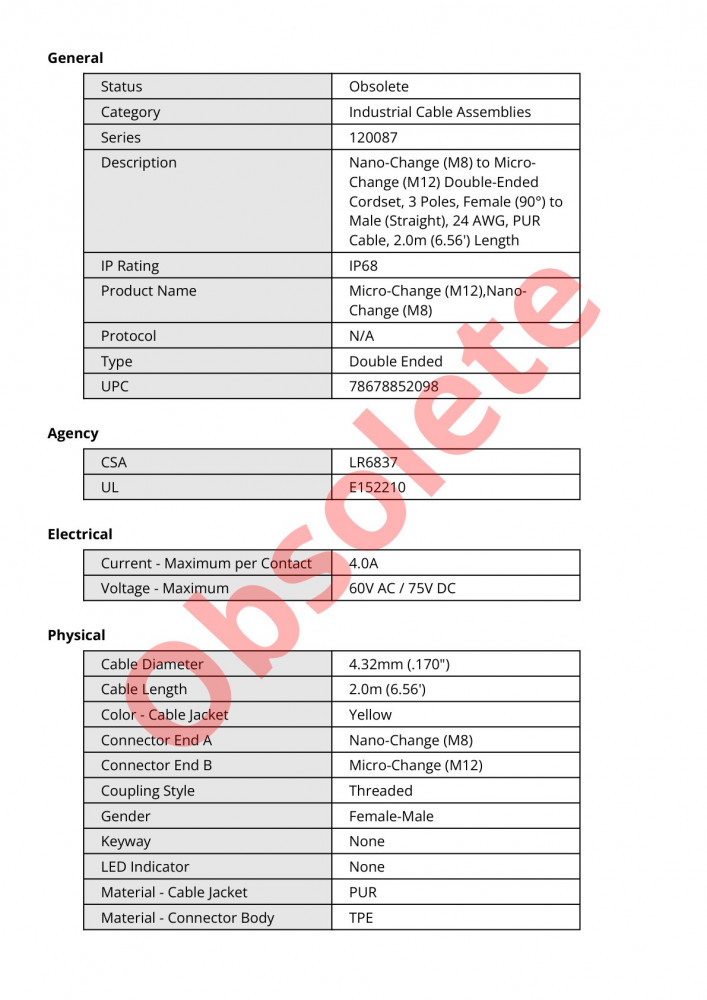 Product document image 2 for MOLEX 1200870057