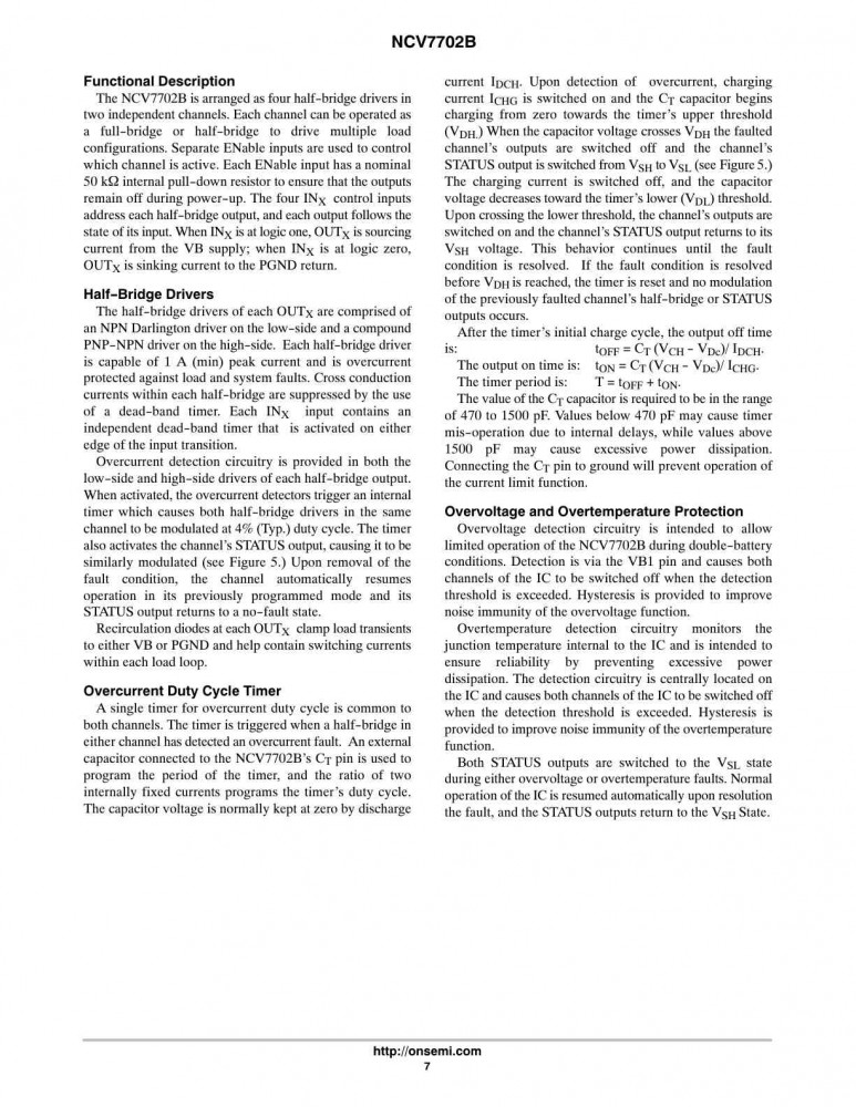 NCV7702B datasheet page 8