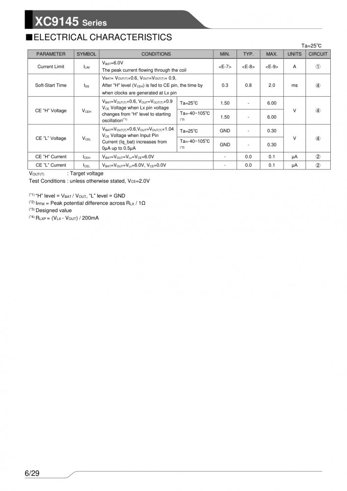 XC9145 datasheet page 6