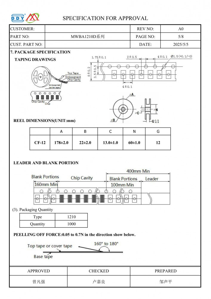 MWBA1210D approval specification page 6