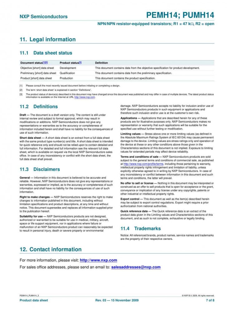 PEMH14 datasheet page 7