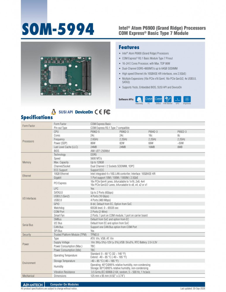SOM-5994 technical document page 1