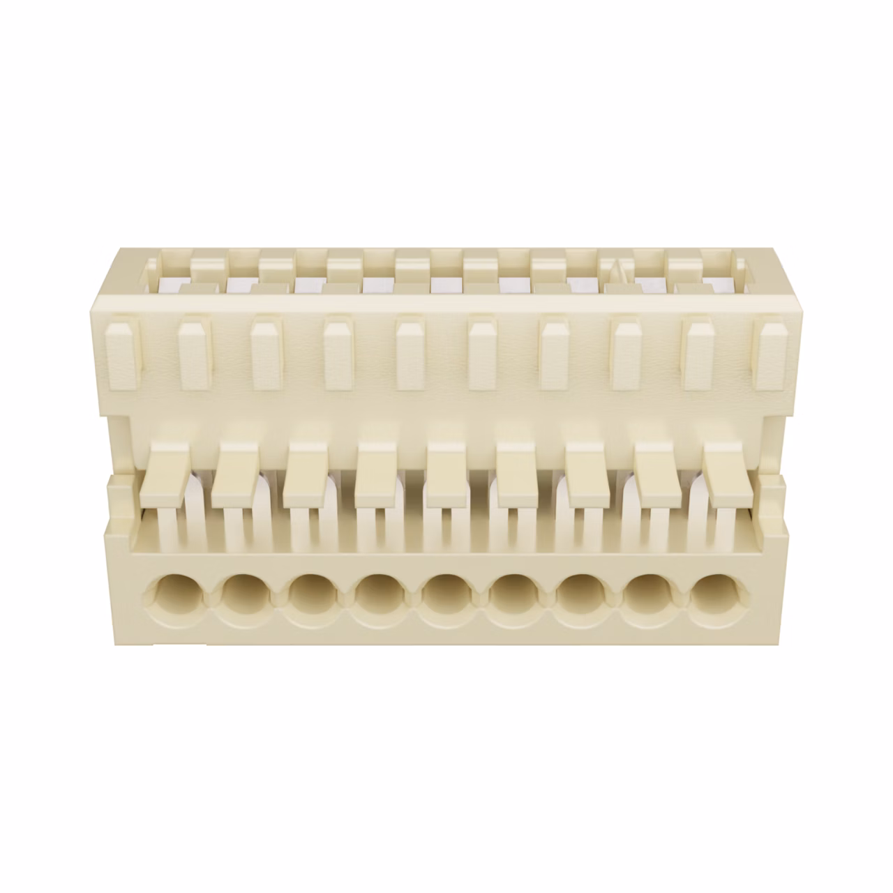 Appli-Mate RAST 2.5 Connector, 2.50mm Pitch, Female, 9 Circuits, No Position Keys Removed, Polarizing Rib Between 7/8, Closed Endwalls, Tin Plating for sale