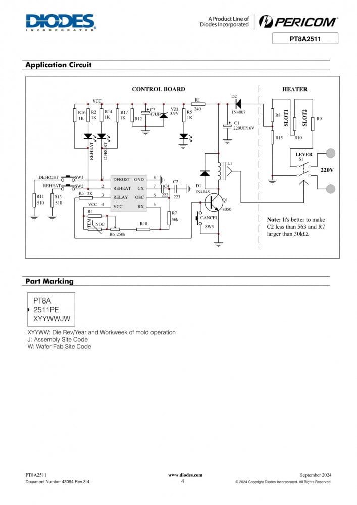 PT8A2511PE datasheet page 4